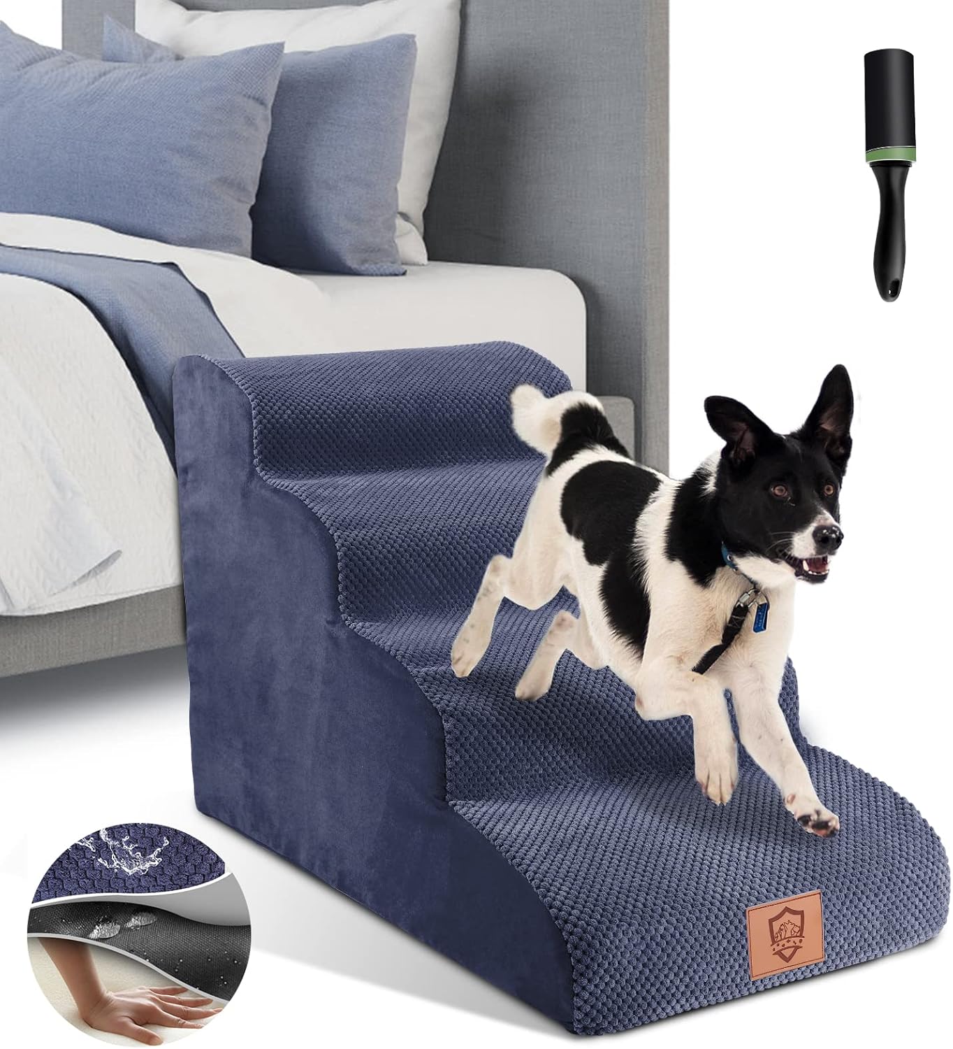 Amazon.com : OZD Dog Stairs 4 Tiers for Large Dogs and Cats, Waterproof ...