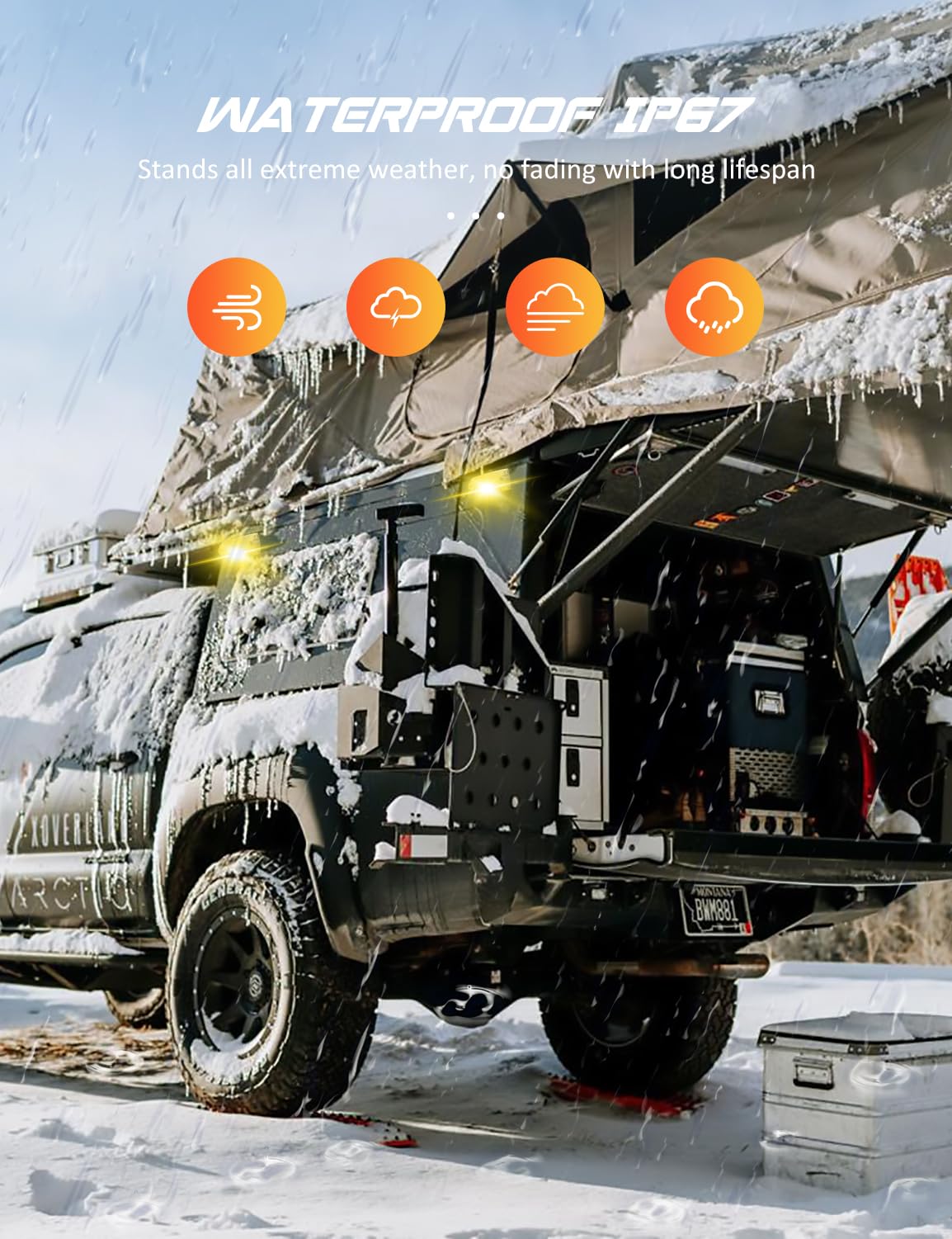 Snapklik.com : Chelhead RV Led Exterior Lights, Yellow 800lm Waterproof ...