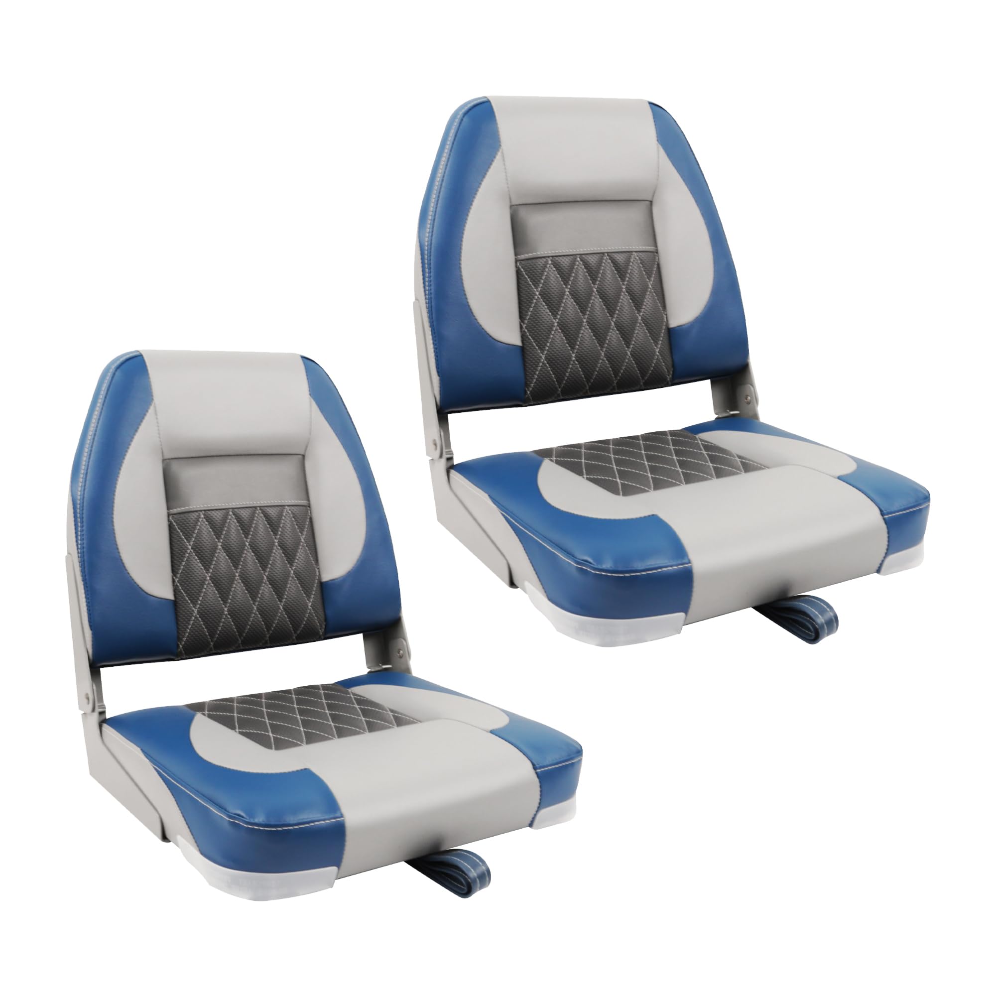 Deckpro Economy Low Back Boat Seat, Fold-Down Fishing Boat Seat Gray ...