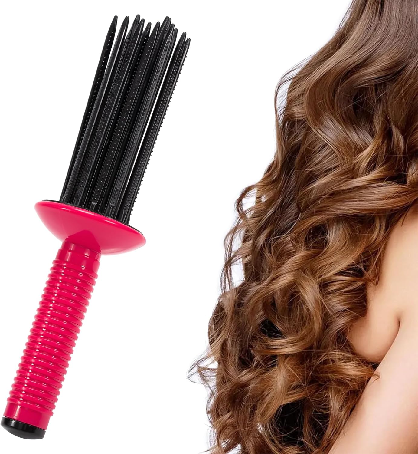 Curling Roll Comb,Curly Hair Brush,Air Volume Comb,Hair Fluffy Curling ...