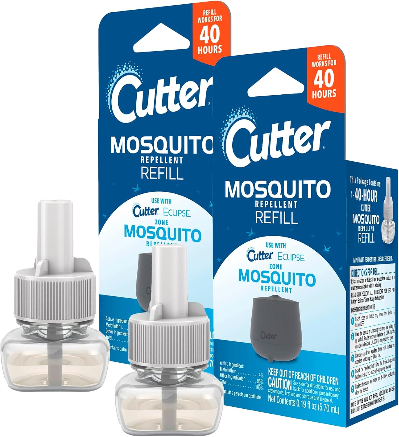 Amazon.com: Cutter Mosquito Repellent 40-Hour Refill, Use with Cutter ...