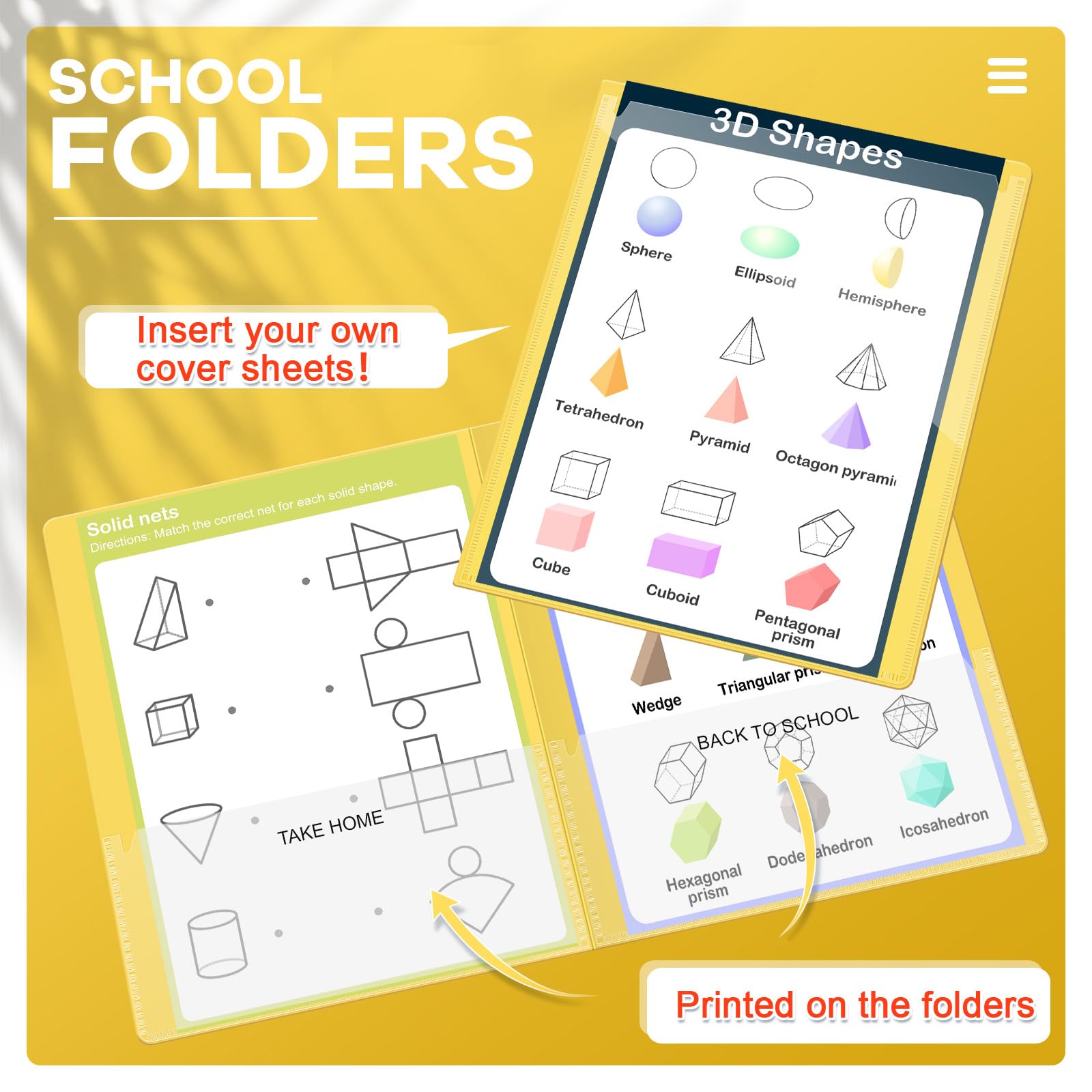 Communication Folders Henoyso 100 Pcs Folders Take Home Heavy Duty 2 ...