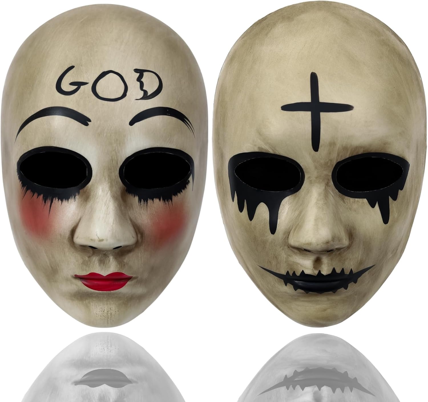 Amazon.com: Ubauta Scary Purge Mask for Halloween: Realistic Full Face ...