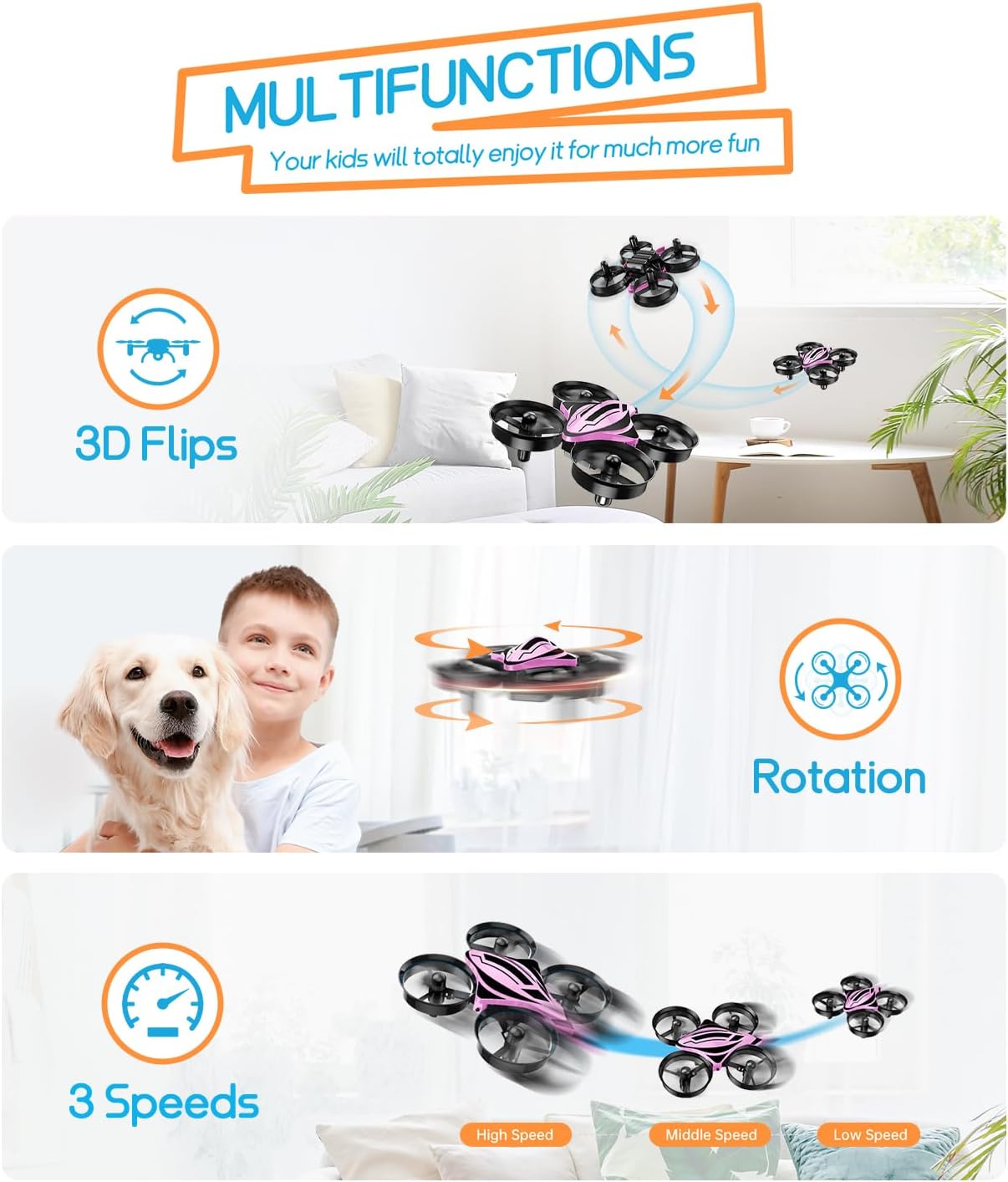 OV-18 – Mini drones para niños y adultos, cuadricópteros pequeños de ...