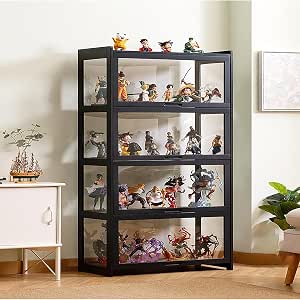 Amazon.com: JSWHYBD Display Cabinet Black Collection Display Case ...
