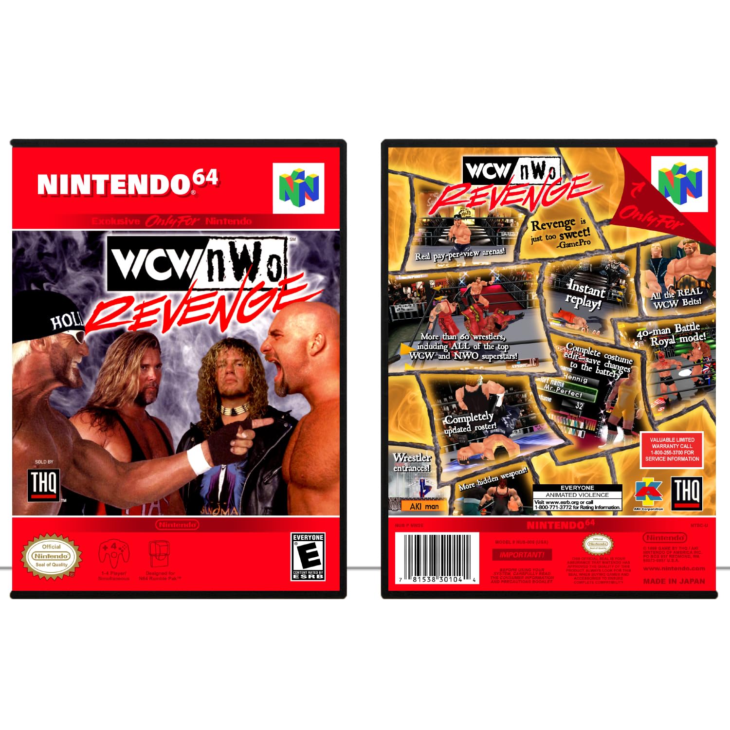 Amazon.com: WCW vs NWO Revenge | (N64DG-V) Nintendo 64 - Game Case Only ...