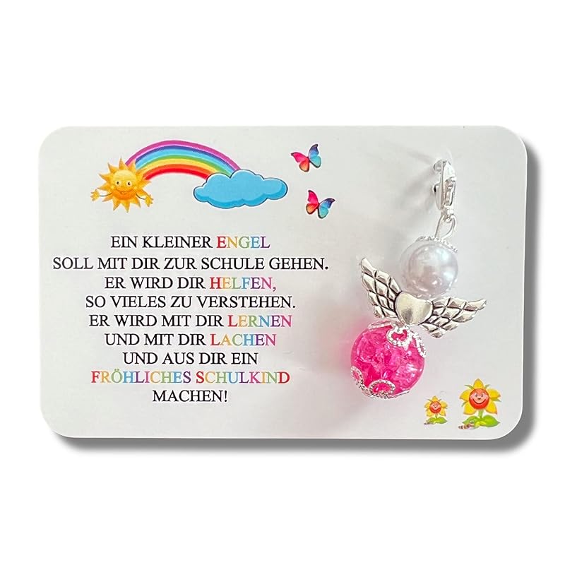 Schulkind 2025 Schutzengel Geschenk Ein kleiner Engel soll.. Mutmacher Glücksbringer Einschulung ...