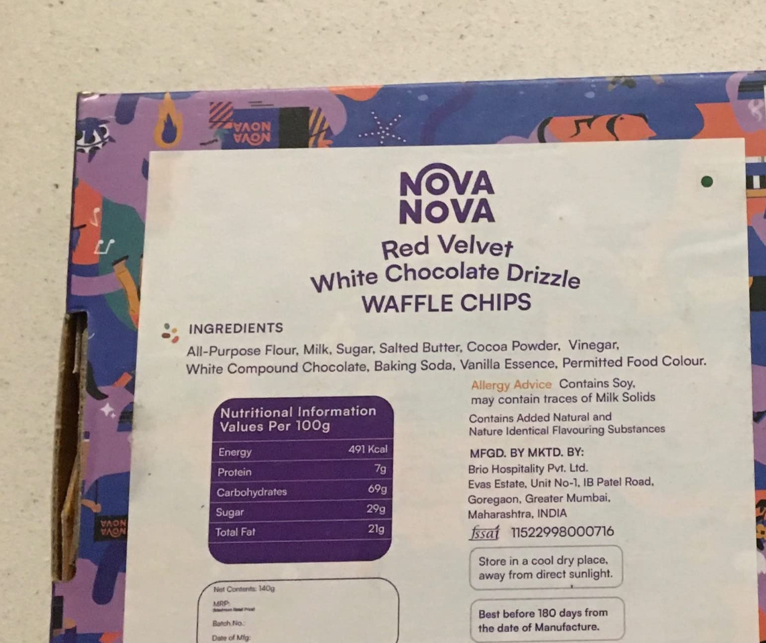 Nova Nova Waffle Chips I Sugar-Free & Gluten Free I Healthy Sweet-Snack ...