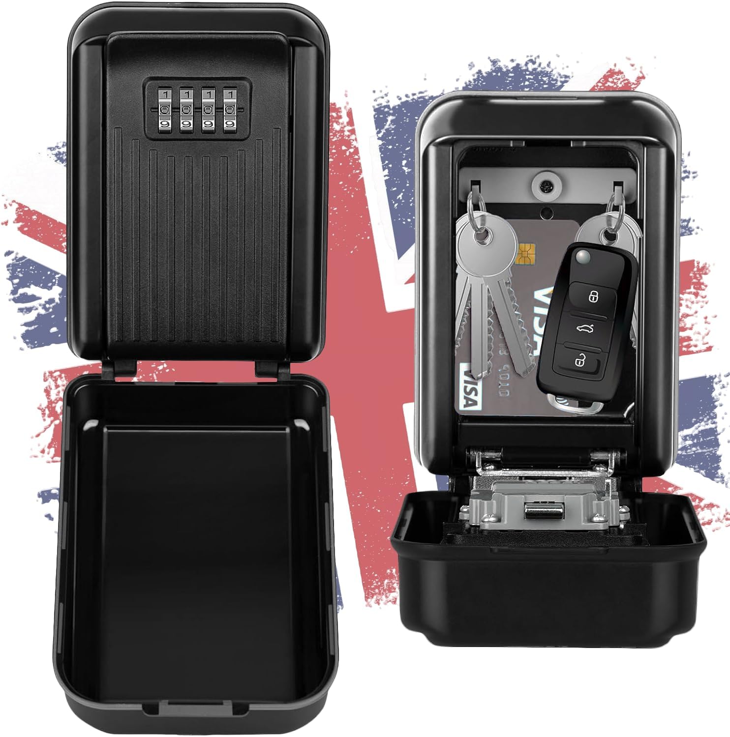 Key Safe Box Outdoor Waterproof – Wall Mounted Security Keysafe, Police ...