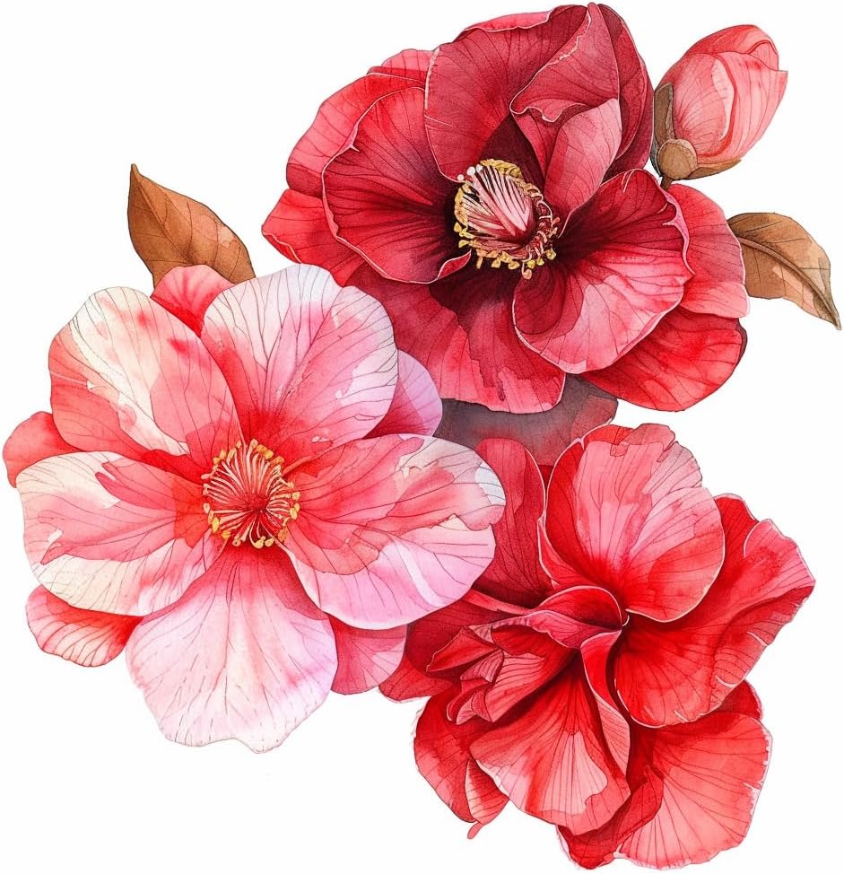 Amazon.com - Flower Pink Peony Vinyl Waterproof Sticker Decal Car ...