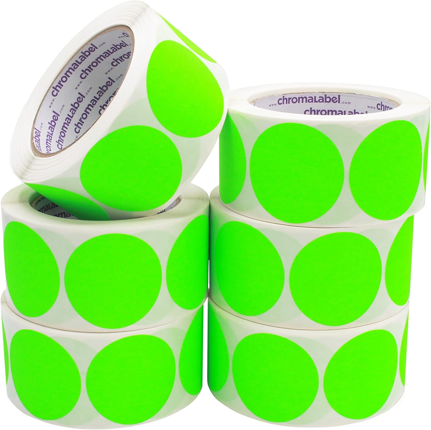 Amazon.com : ChromaLabel 2 Inch Round Label Permanent Color Code Dot ...
