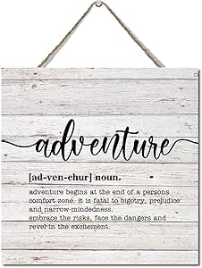 Amazon.com: Definition Noun Adventure Wooden Plaques Definition Noun ...