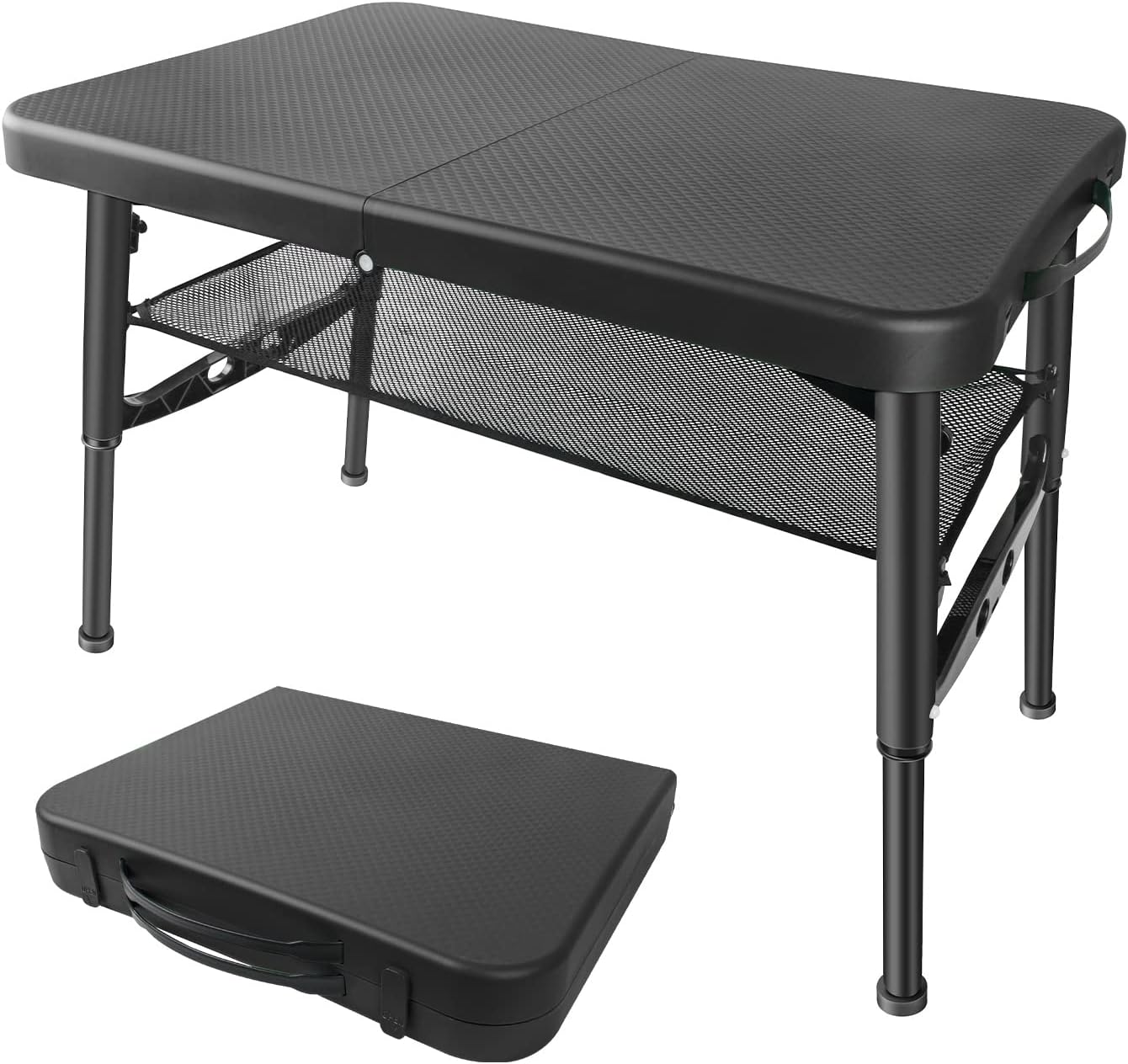 Amazon.com: Boreeman Camp Table, Beach Height Adjustable Small Folding ...