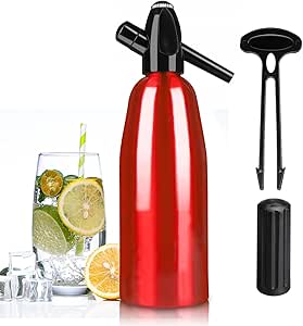 Amazon.com: Soda Siphon, 1L Carbonated Water Machine, Soda Maker, Portable Aluminium Sparkling ...