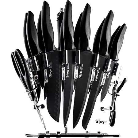 Amazon.com: Gourmet Edge - 7-Piece Diamond Nonstick Blade Cutlery Set ...