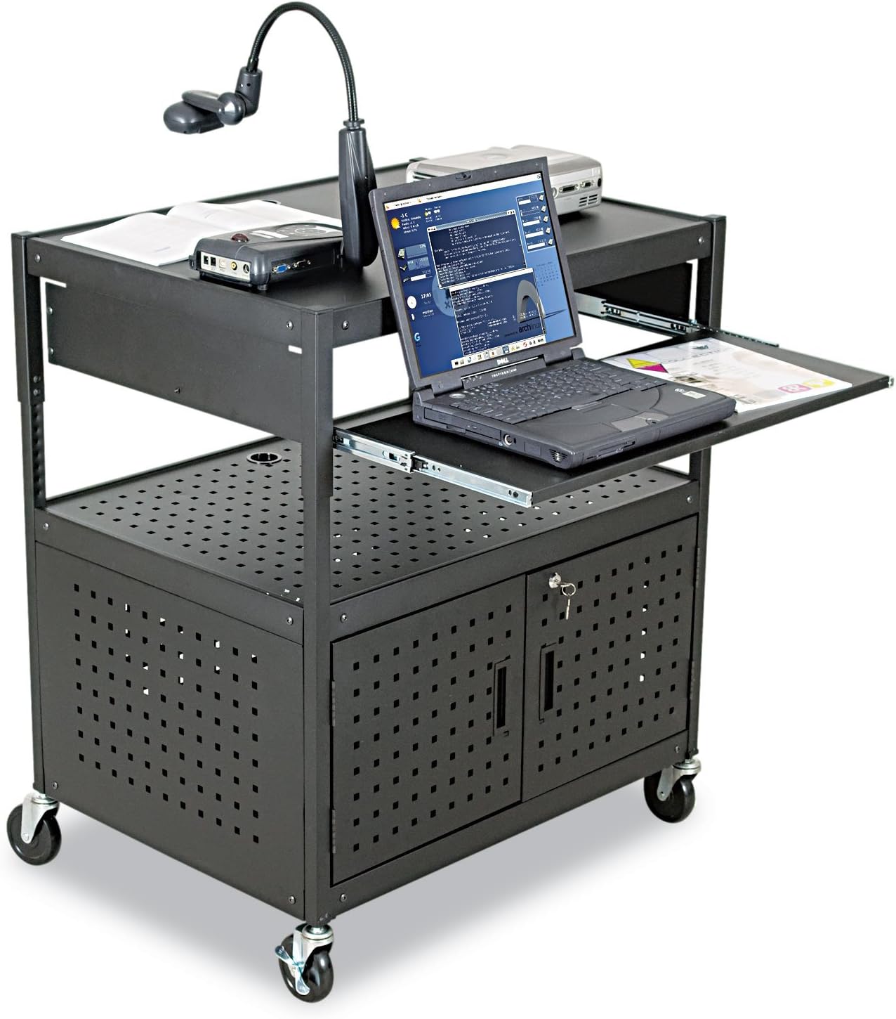 Amazon.com: Height-Adjustable Steel FDB AV Cart : Office Products