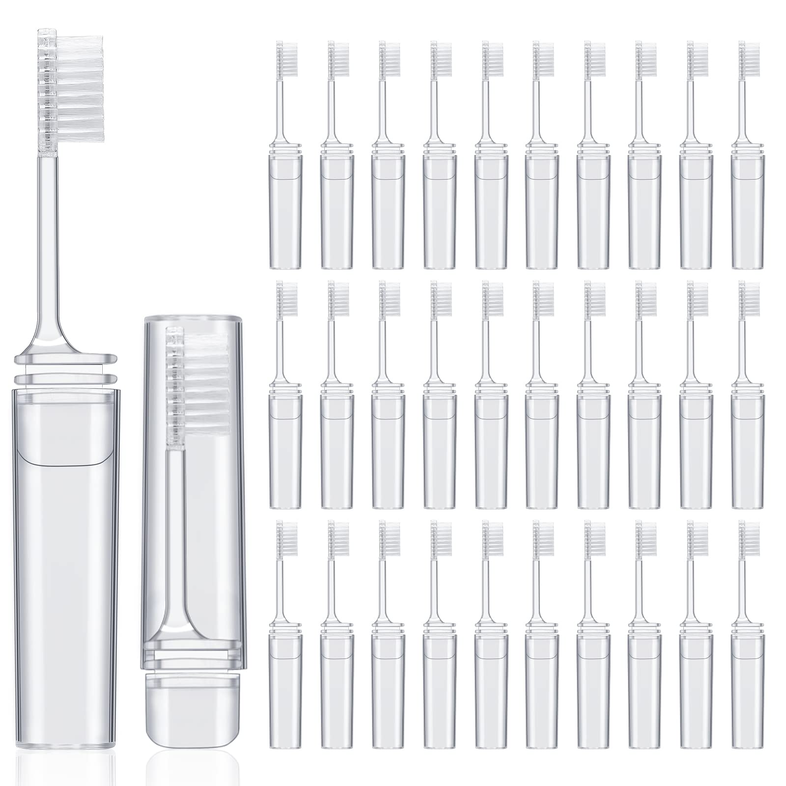 Amazon.com : Rtteri 50 Pcs Travel Toothbrush Kit Bulk Folding ...