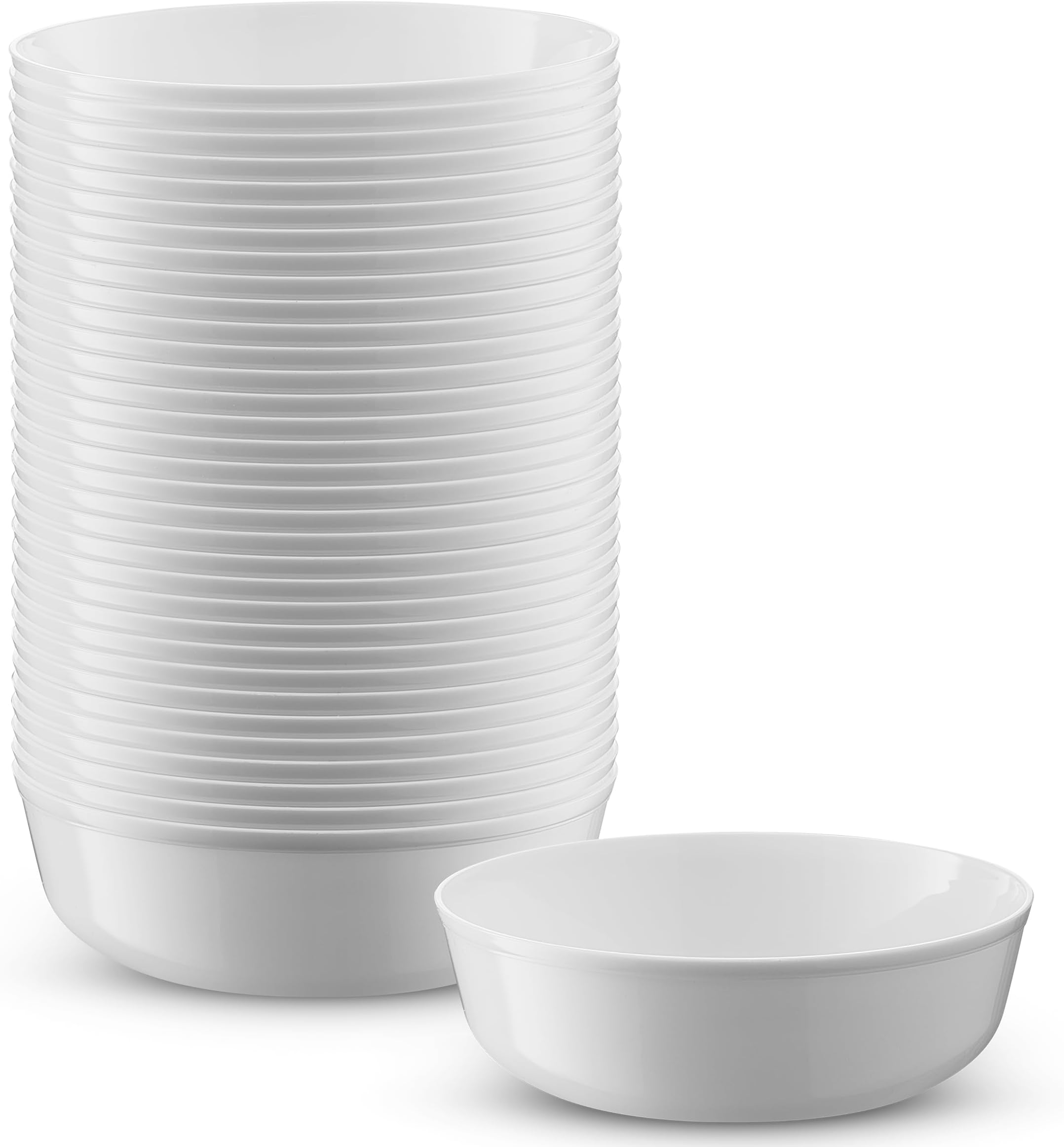 Amazon.com: BloominGoods 50 Disposable White Silver Trim Plastic ...