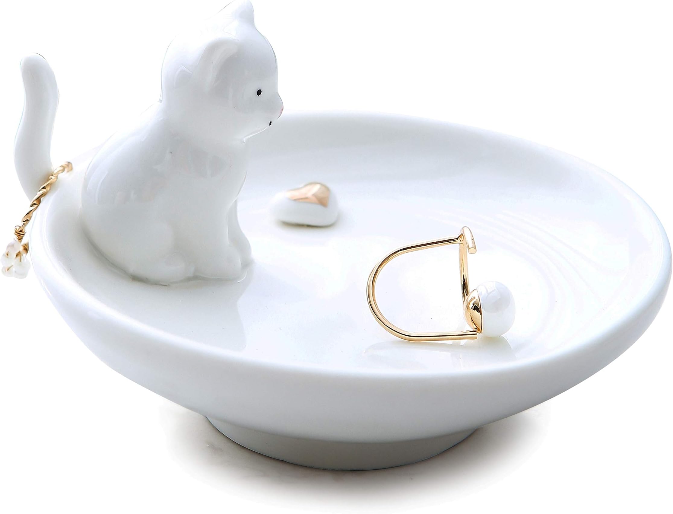 Amazon.com: MaoYaMao Cat Ring Holder Ceramic Dish Jewelry Tray for ...