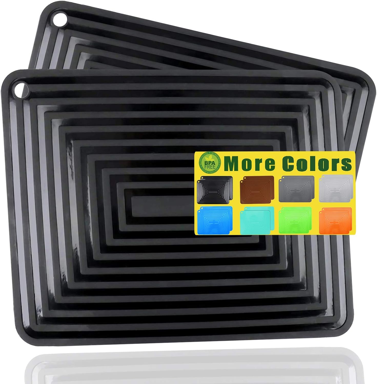 Amazon.com: LogHog Large Silicone Trivet Mats for Hot Dishes/Pans, Heat ...