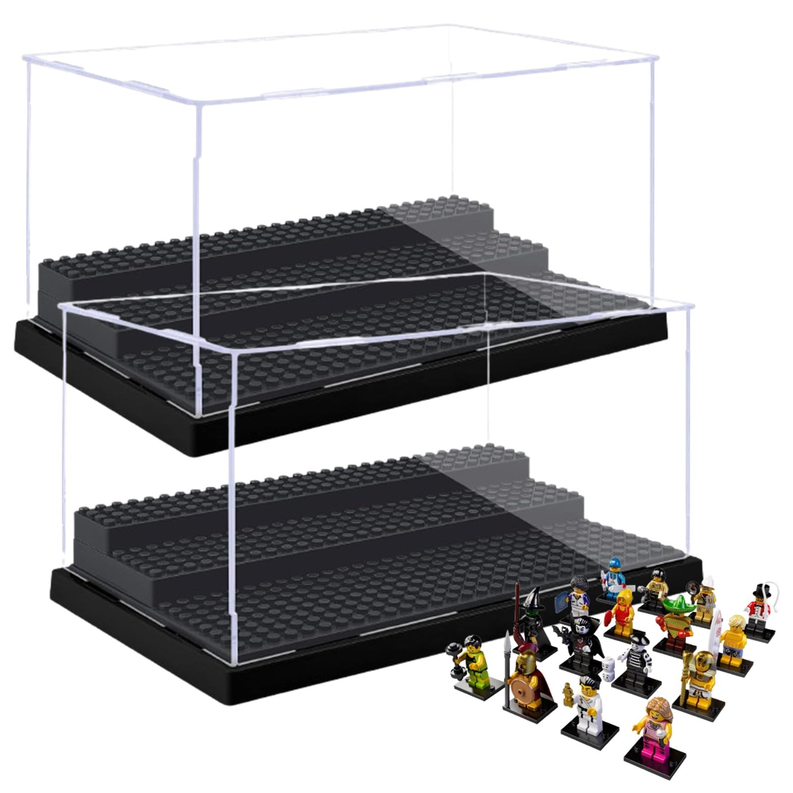 Amazon.com: RHBLME 2 Pack Display Case for Minifigures Action Figures ...