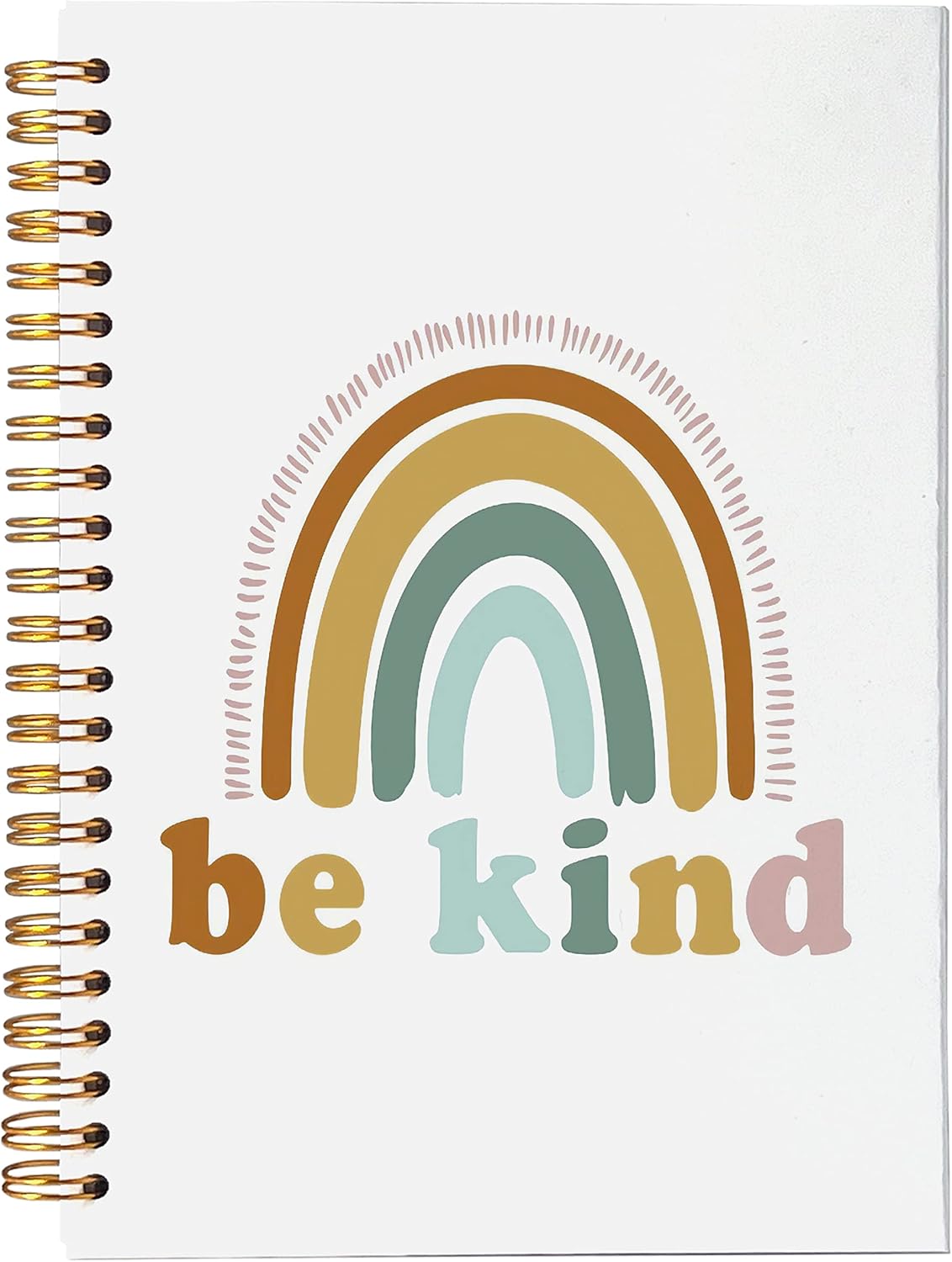 Amazon.com : NEGIGA Be Kind Boho Rainbow Kindness Quotes Lined Spiral ...