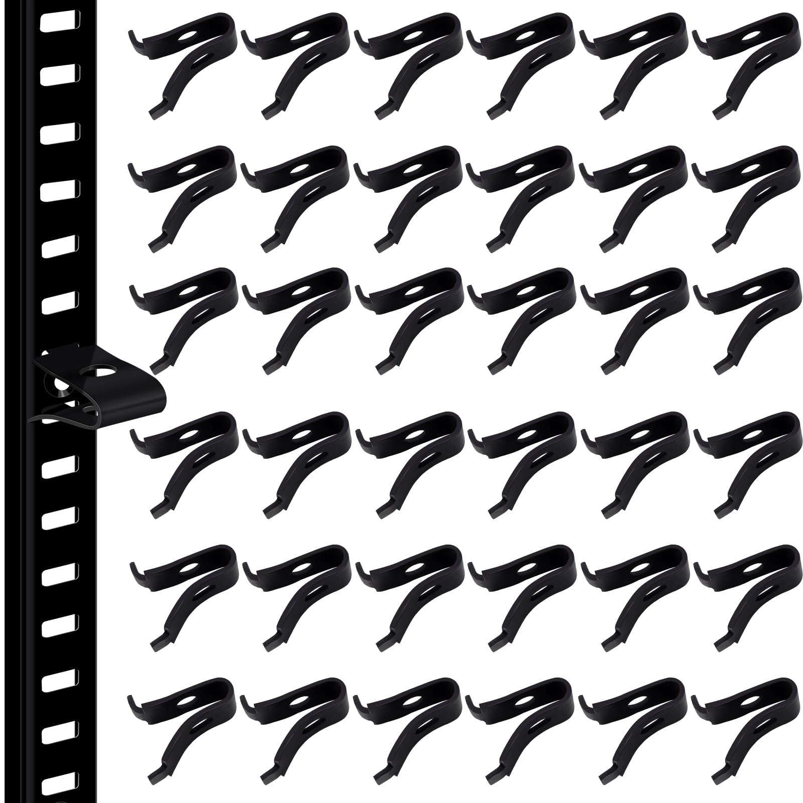 Amazon.com: 36Pcs Pilaster Shelf Clips Adjustable Cabinet Bracket Clips ...