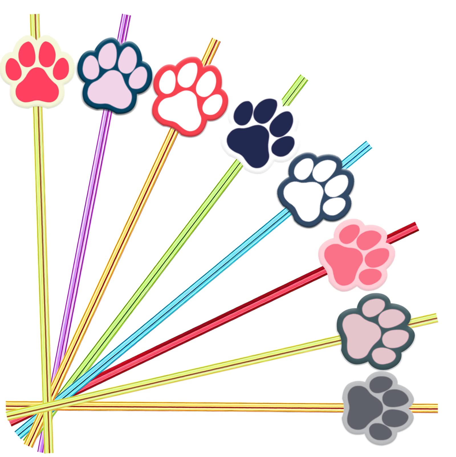 Amazon.com: GREAWOD 24 PCS Dog Birthday Party Supplies,Paw Pattern ...