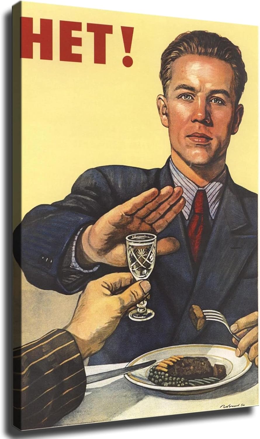 Amazon.com: HET! Soviet Anti Alcohol Drinking USSR Propaganda Poster ...