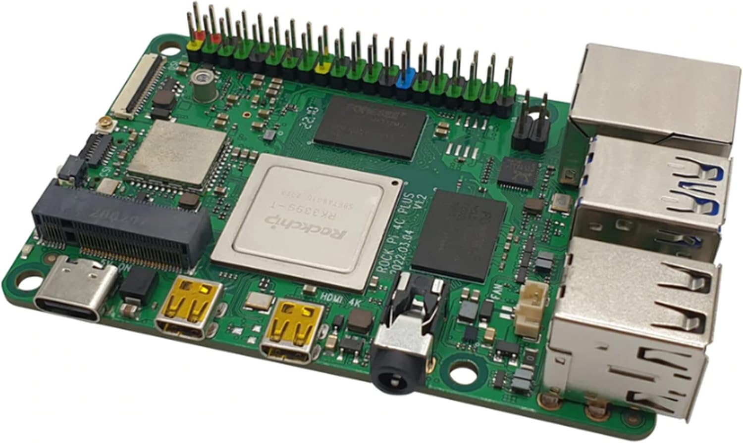 Rockpi 4c Plus Rockchip Rk3399t 64bit Six Core A72 A53 Development Board Compatible With