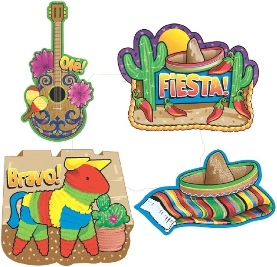 Amazon.com: Party America Fiesta Cutouts 4ct : Home & Kitchen