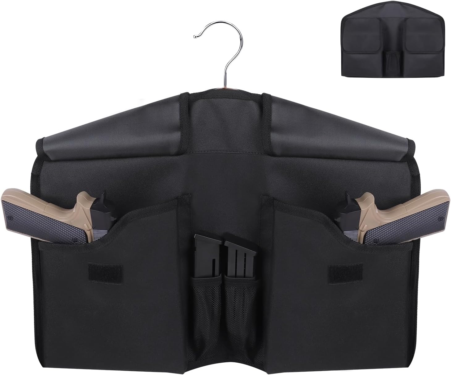 Amazon.com: Crisinant Gun Bag Hanging Pistol Holder Portable Handgun ...