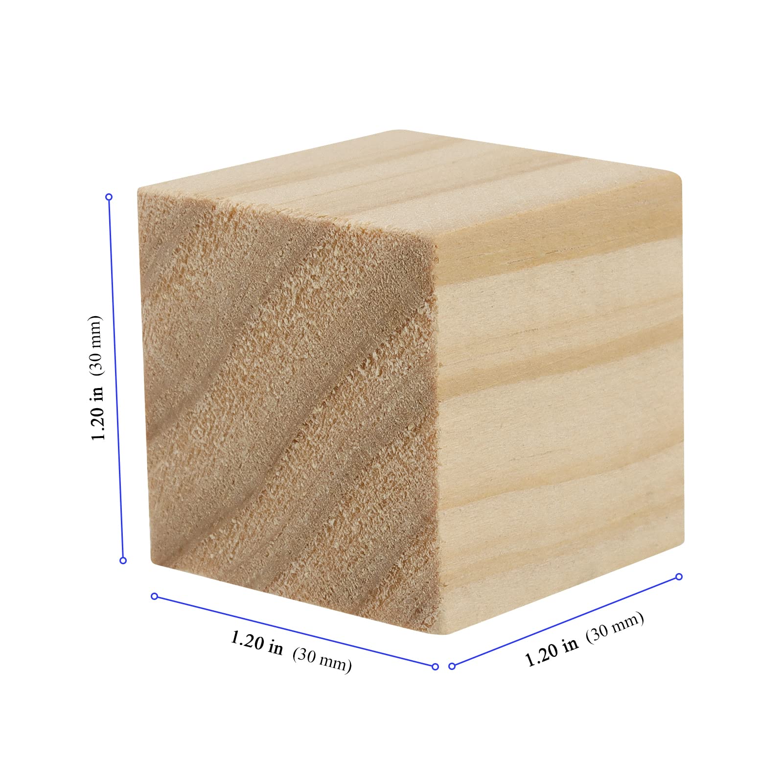 Snapklik.com : 100 PCS 1.25 Inch Small Wooden Blocks, Unfinished Wooden ...