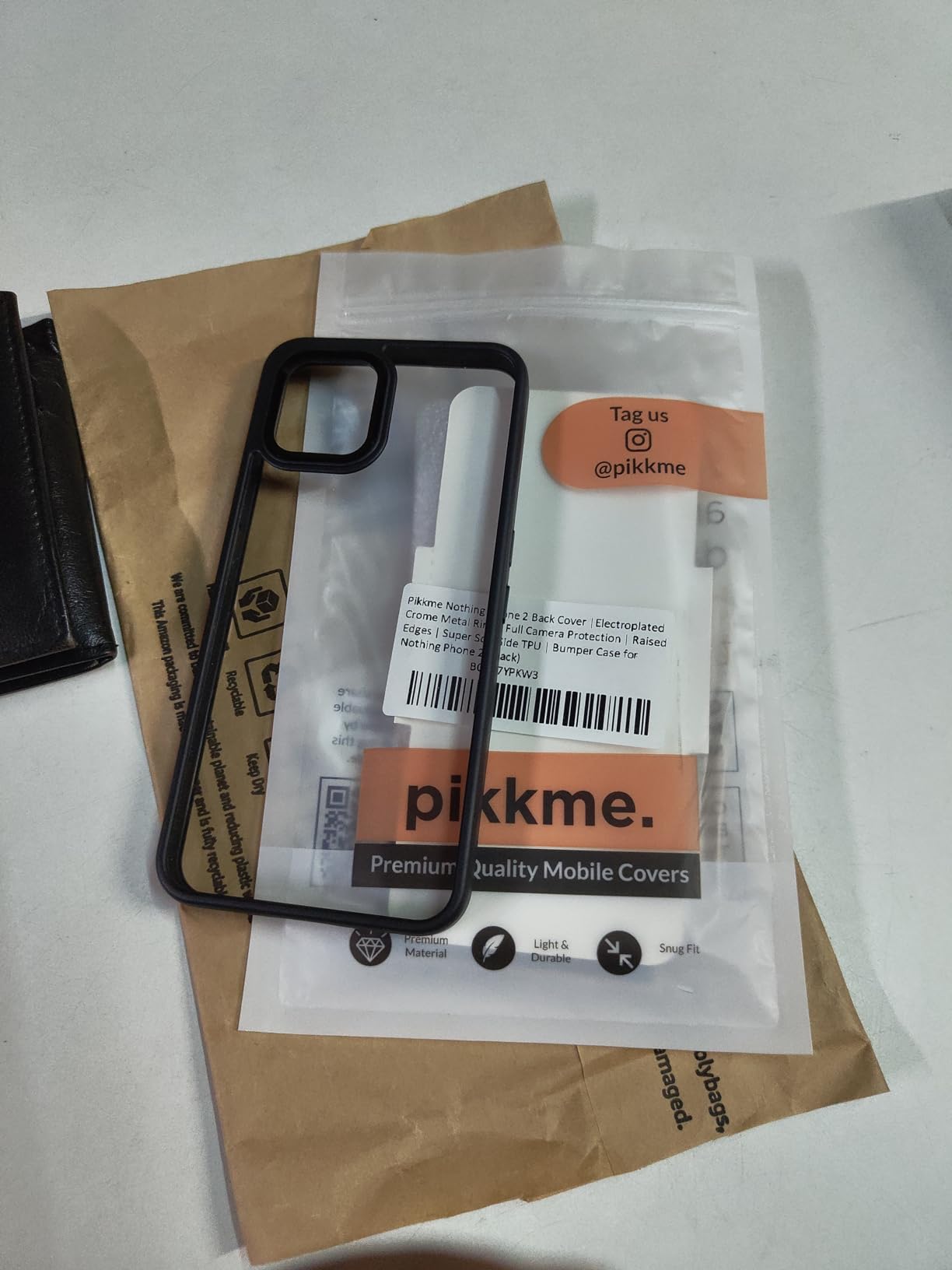 Pikkme Nothing Phone 2 Back Cover |Electroplated Crome Metal Ring ...