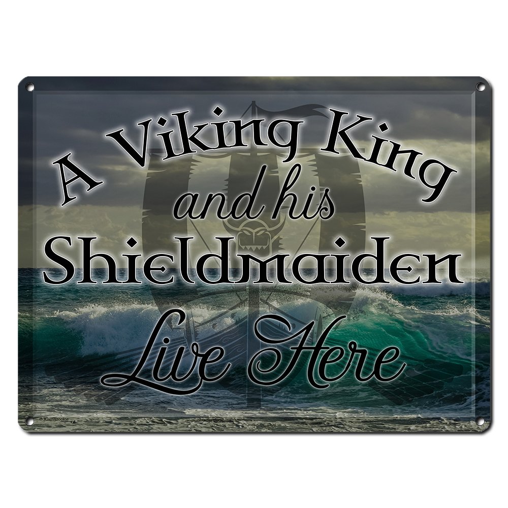 Amazon.com: A Viking King and His Shieldmaiden Live Here, 8.5 x 11.5 ...