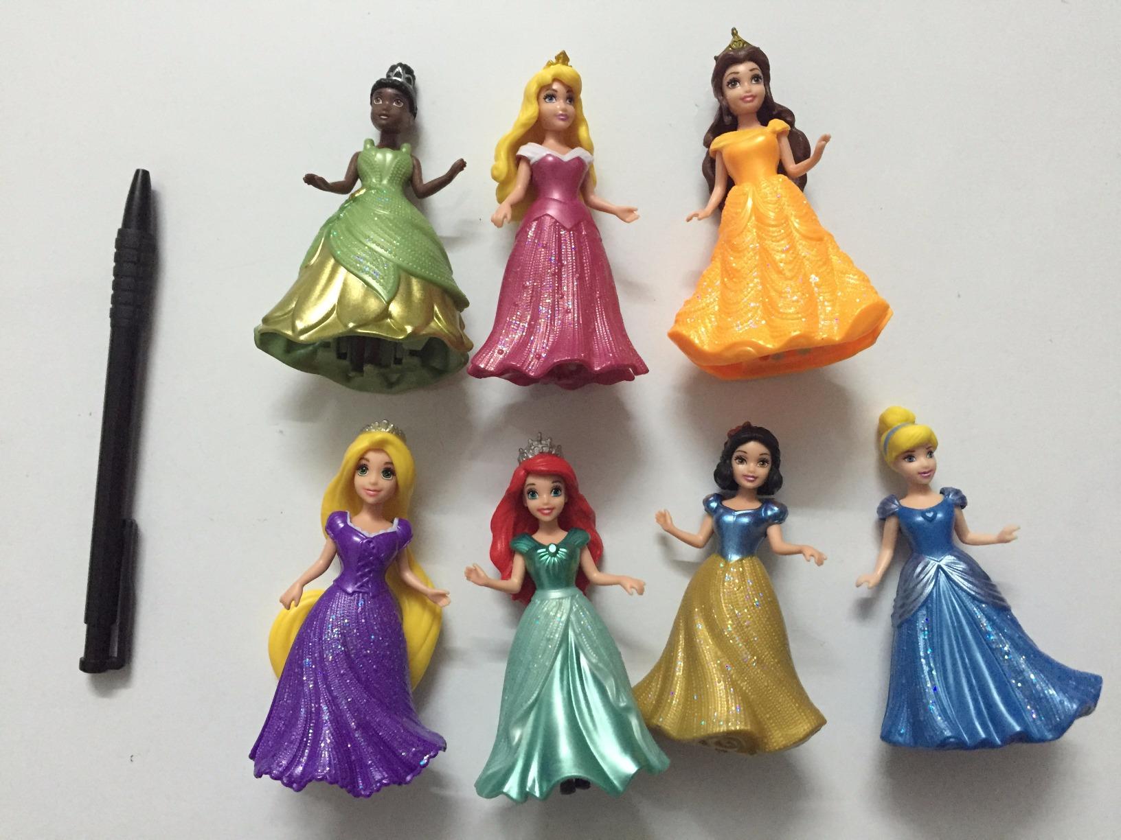 Disney Princess Magic Clip Little Kingdom 7 Pack Doll Set : Amazon.in ...