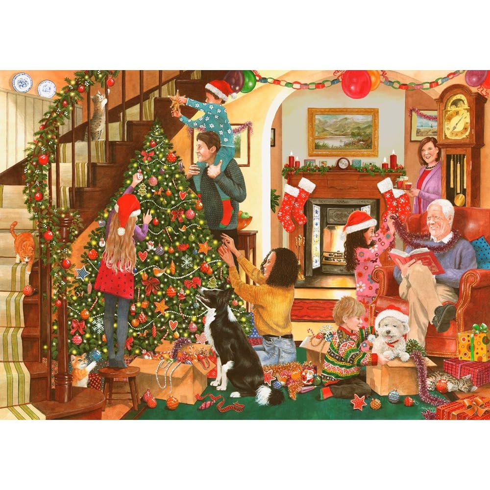 The House of Puzzles - Decorating The Tree Jigsaw - Big 500 Piece ...