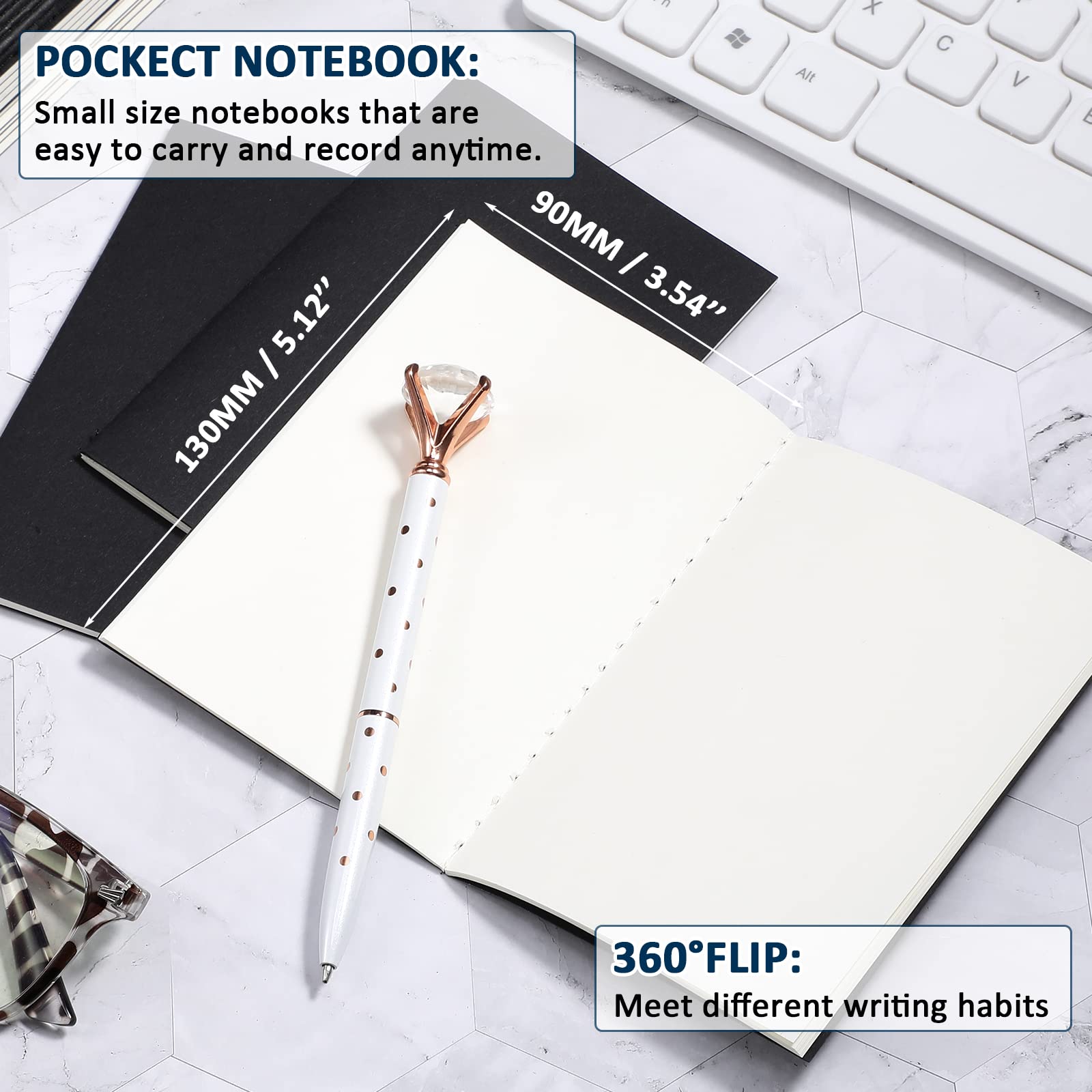 50 Pieces Pocket Kraft Notebook Small Mini Notebook Travel Journals for ...
