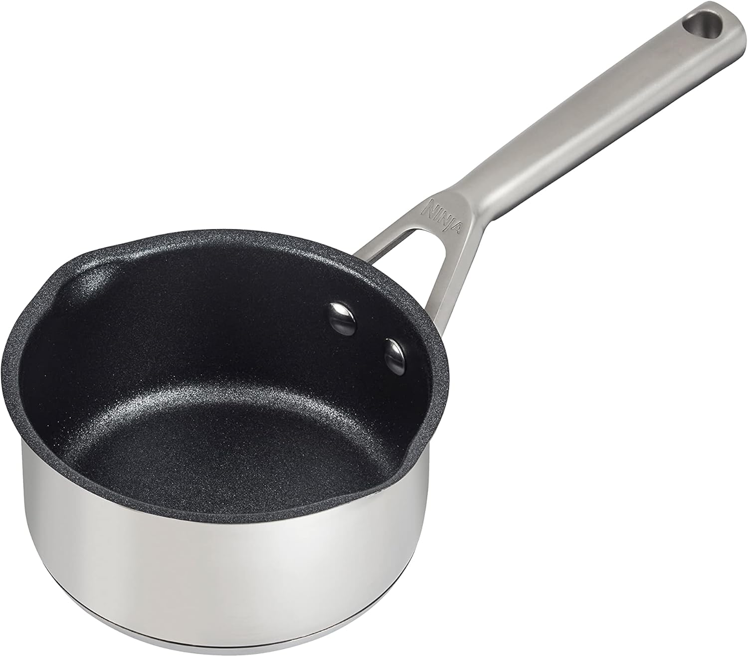 Ninja ZEROSTICK Stainless Steel Cookware 16cm Milk Pan, Long Lasting, Non-Stick, Induction ...