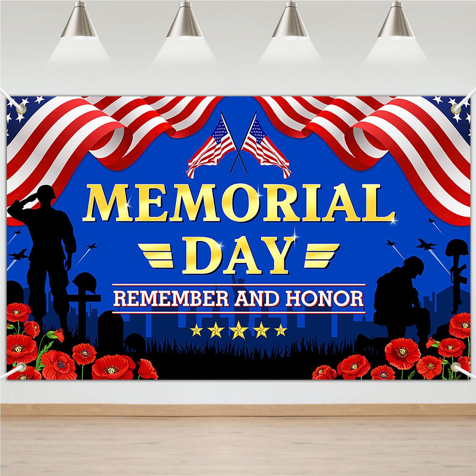 Amazon.com: FARMNALL Memorial Day Banner for Fence 4th of July ...