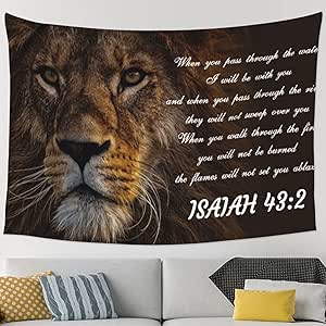 Amazon.com: VIVACITE Christian Wall Art Wall Tapestry for Bedroom ...