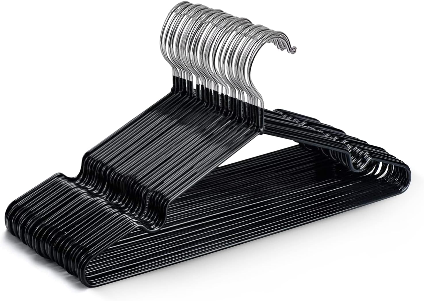 Amazon.com: KEPLIN Rubber Coated Metal Clothes Hangers - 20 Pack ...