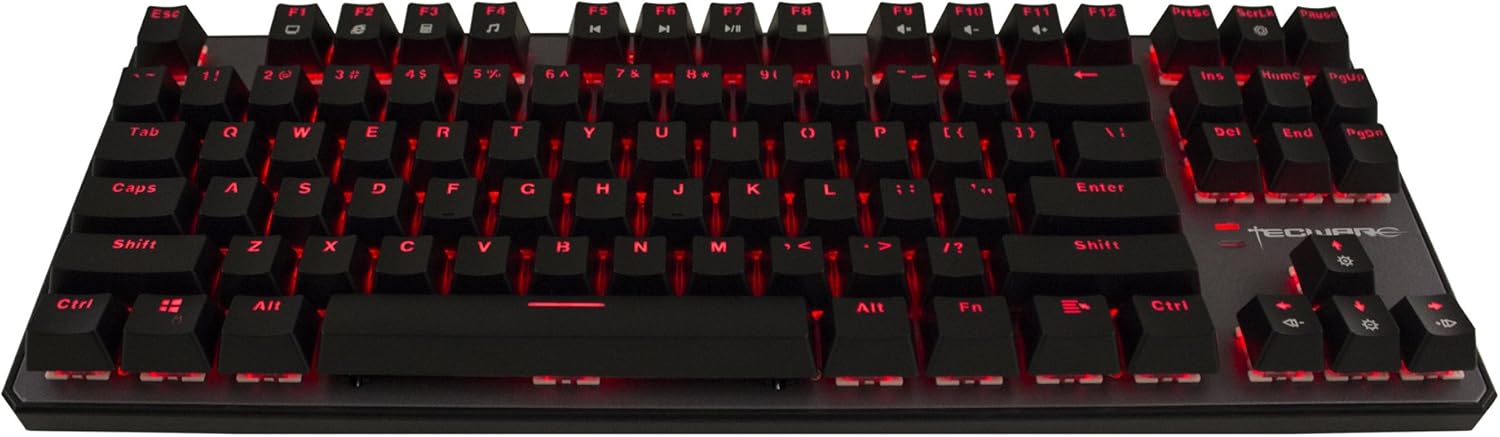 Tecware Phantom Backlit Mechanical Keyboard (Red / White Backlit Option ...