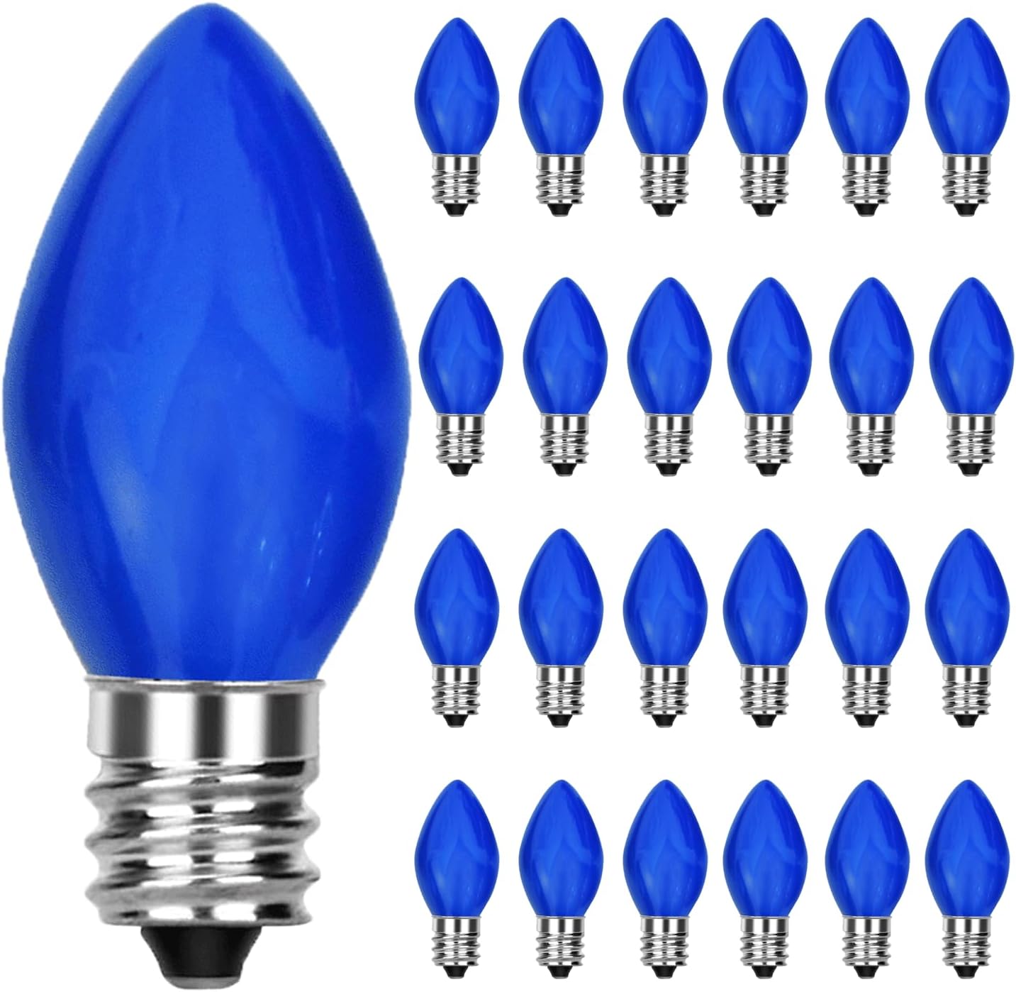 Amazon.com: EZLS C7 Blue Opaque SMD LED Bulbs - 5 Pack Smooth Lens Blue ...