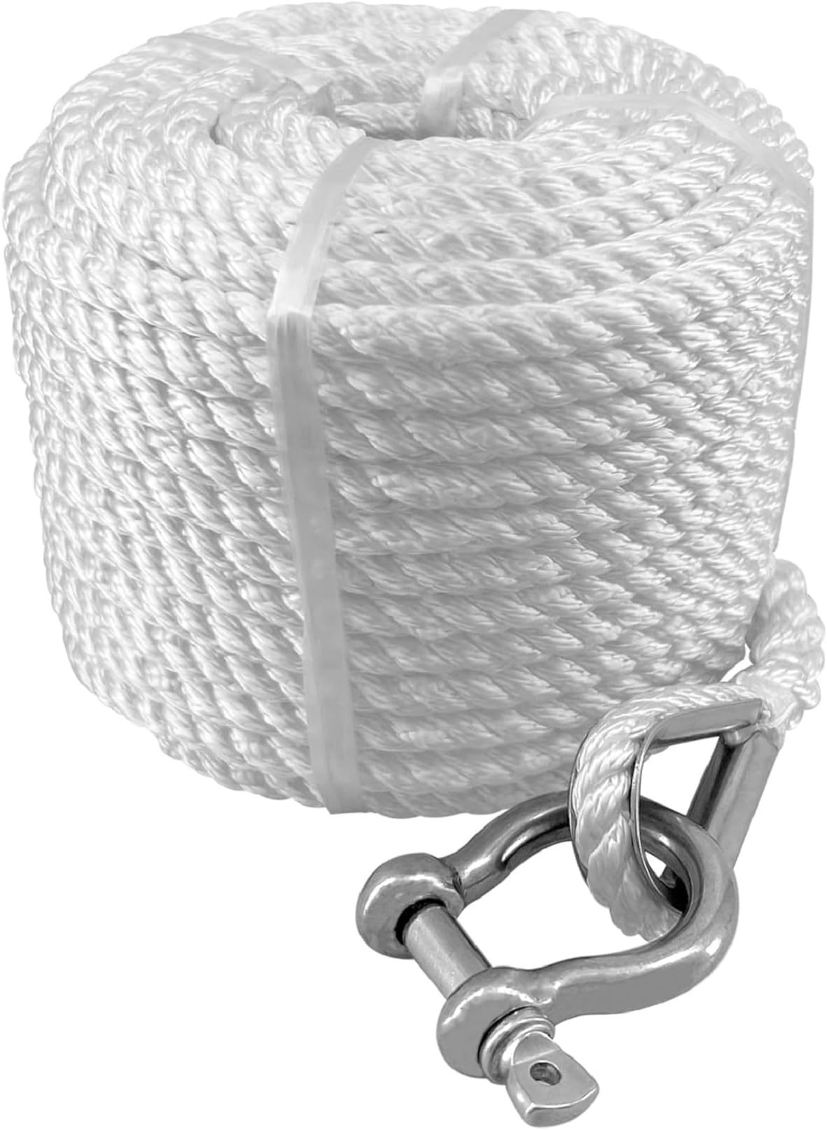 Amazon.com: ISURE MARINE Solid Braid Nylon Anchor Rope (3/8" x 100 ...