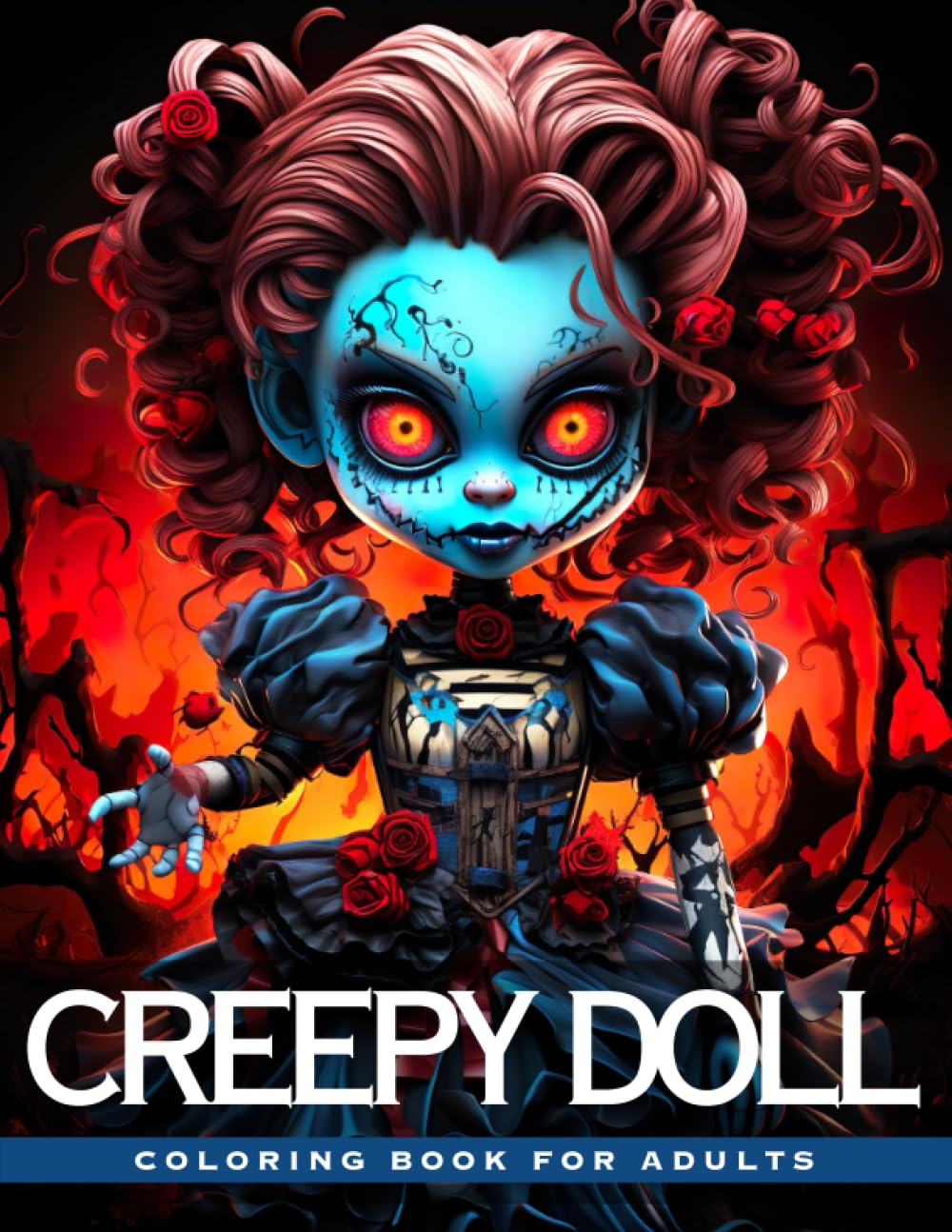 Creepy Doll Coloring Book for Adults: Terrifying Dolls, Gore & Spine ...