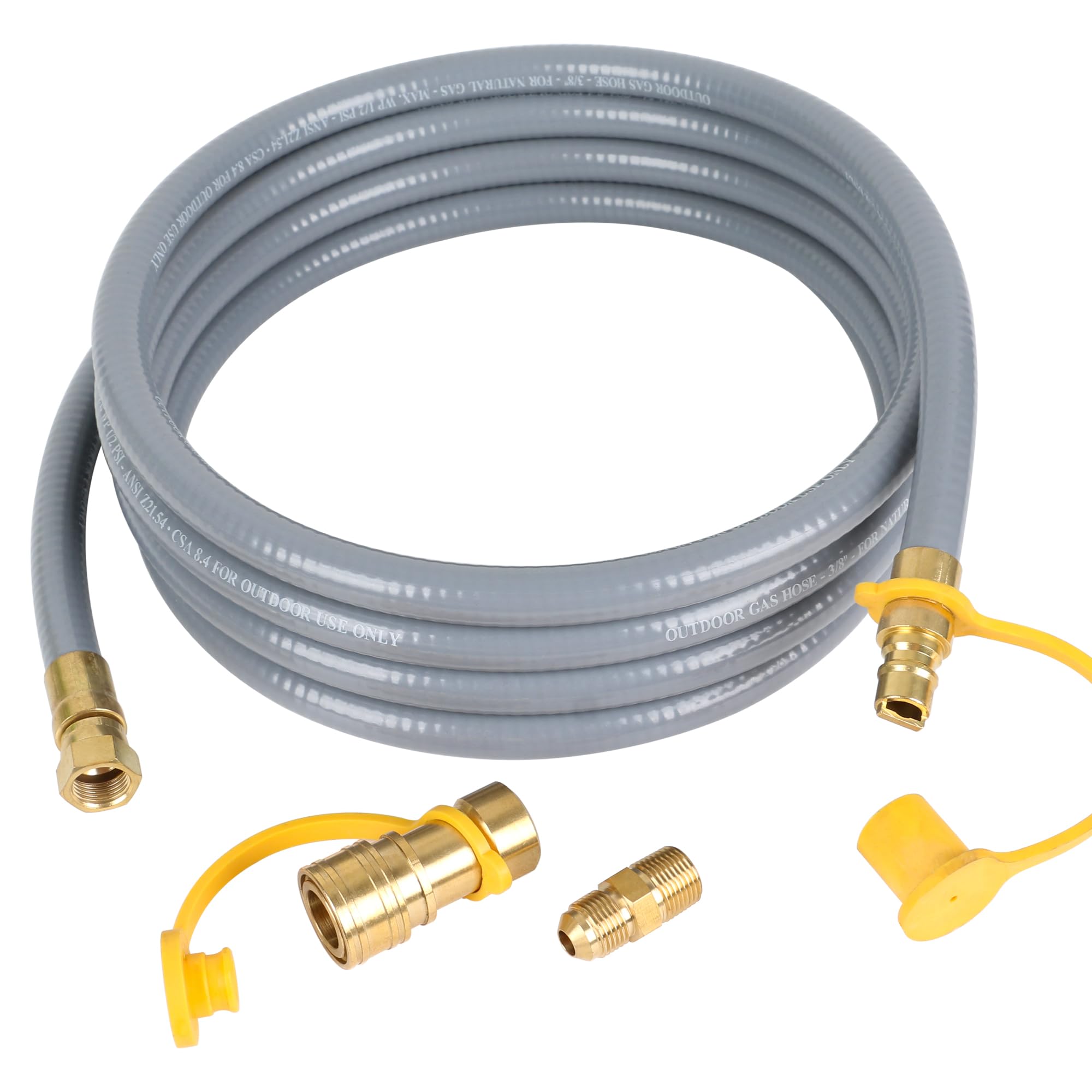 ATKKE 3/8” ID Natural Gas Hose, Propane Quick Connect Hose Assembly ...