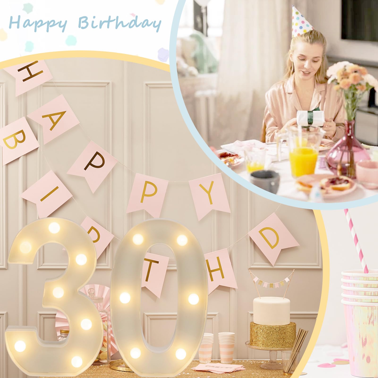 Snapklik.com : Decorative Led Light Up Numbers, 30th Birthday ...