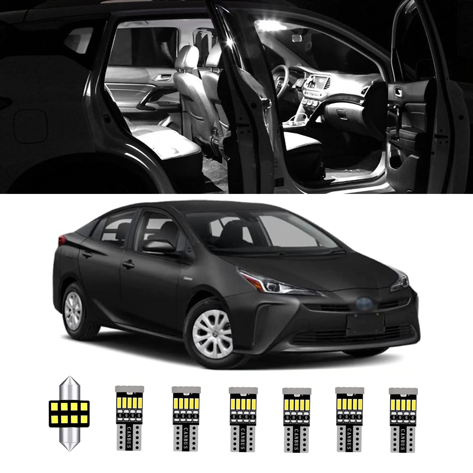 Amazon.com: AWALITED 8pcs Prius Interior LED Lights Kit Super Bright ...