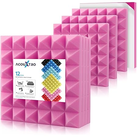 Amazon.com: Soundproofing Acoustic Studio Foam - Rosy Beige Color ...